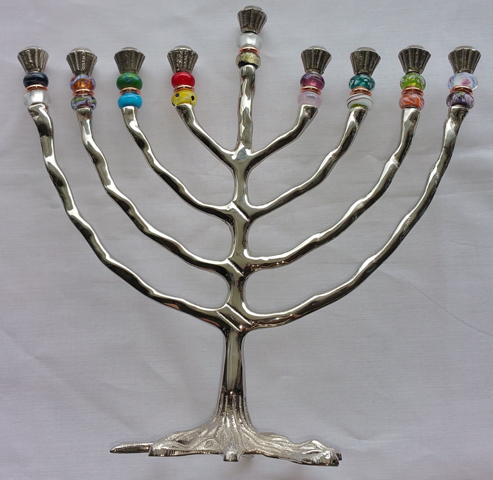 Pandora Bead Tree of Life Menorah in Multi Color. | Etsy