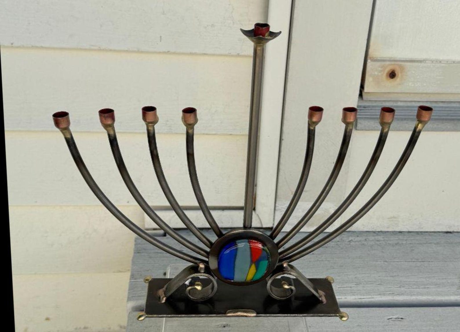 Rustic Traditional Menorah With Round Medallion - Etsy