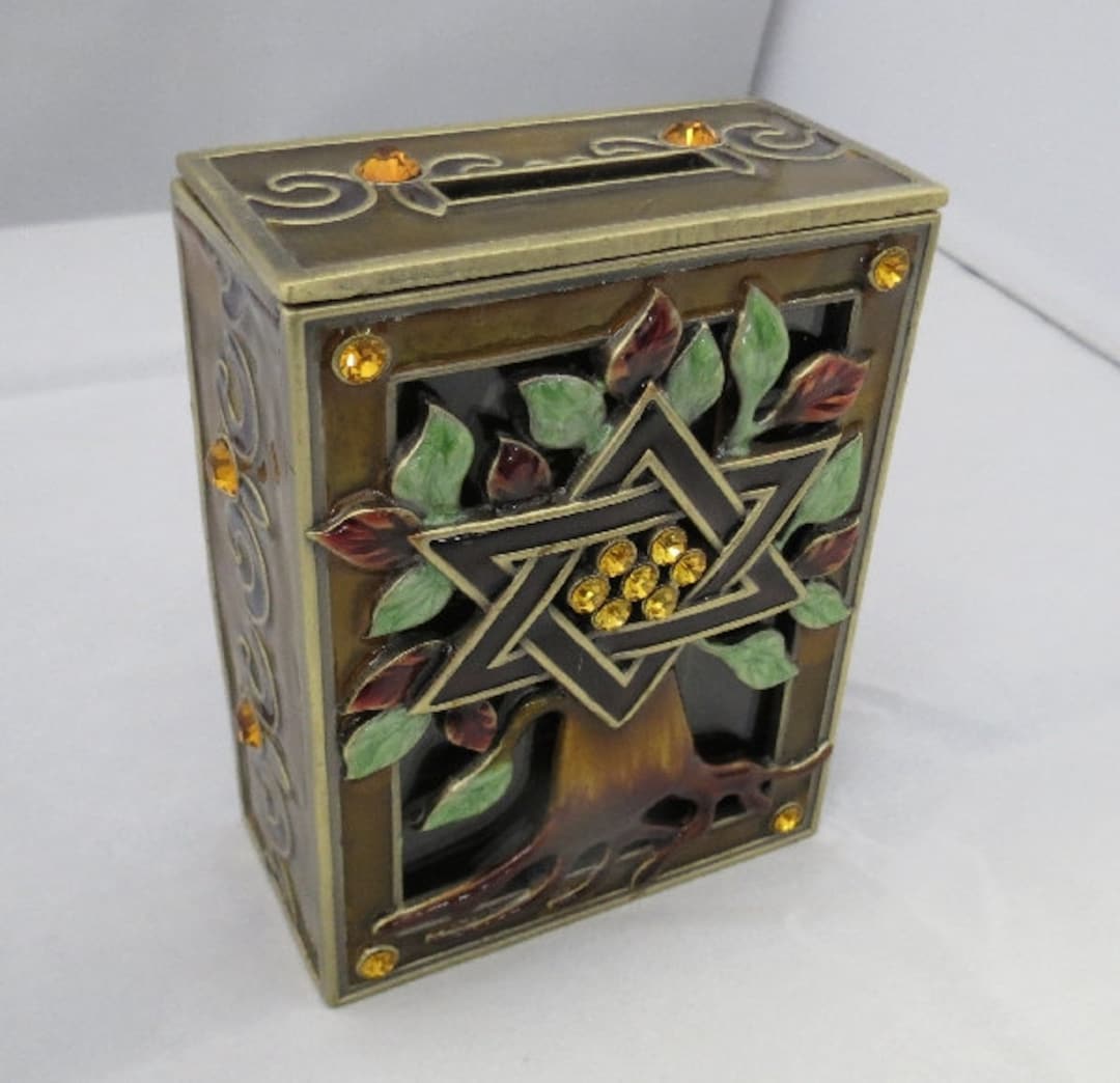 Tree of Life Tzedakah Box in Shades of Brown - Etsy