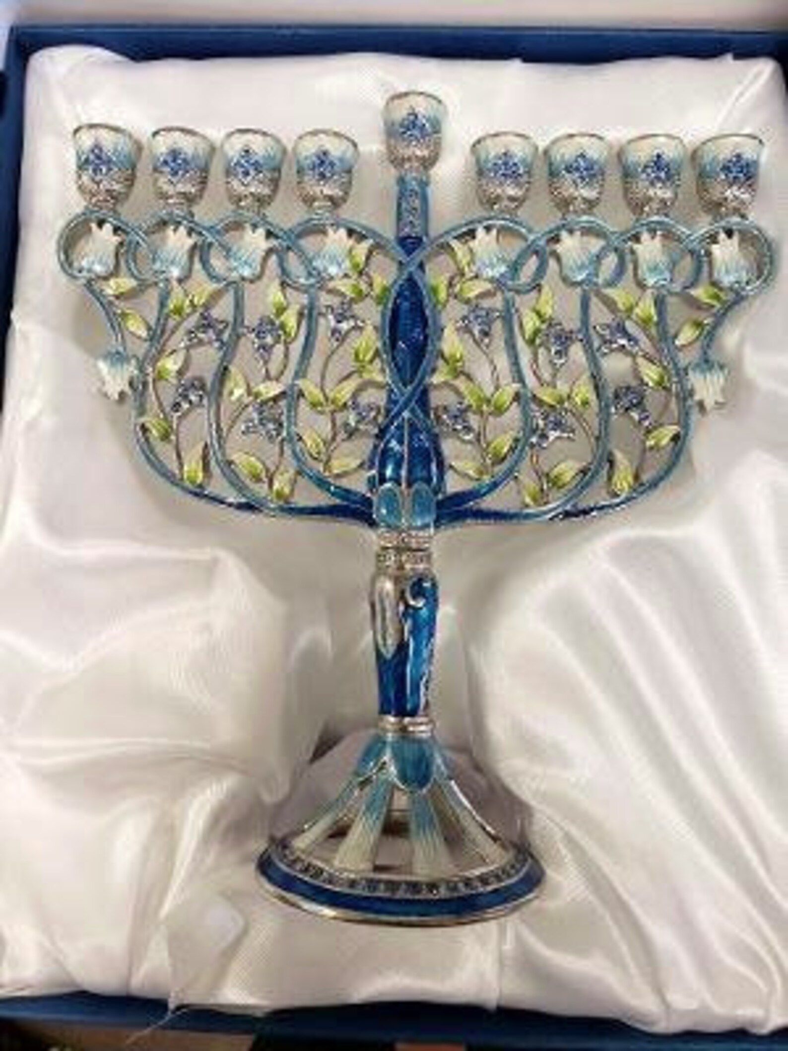 Hanukkah Menorah for Chanukah Candle Lighting Ceremony Fluer De Lis - Etsy
