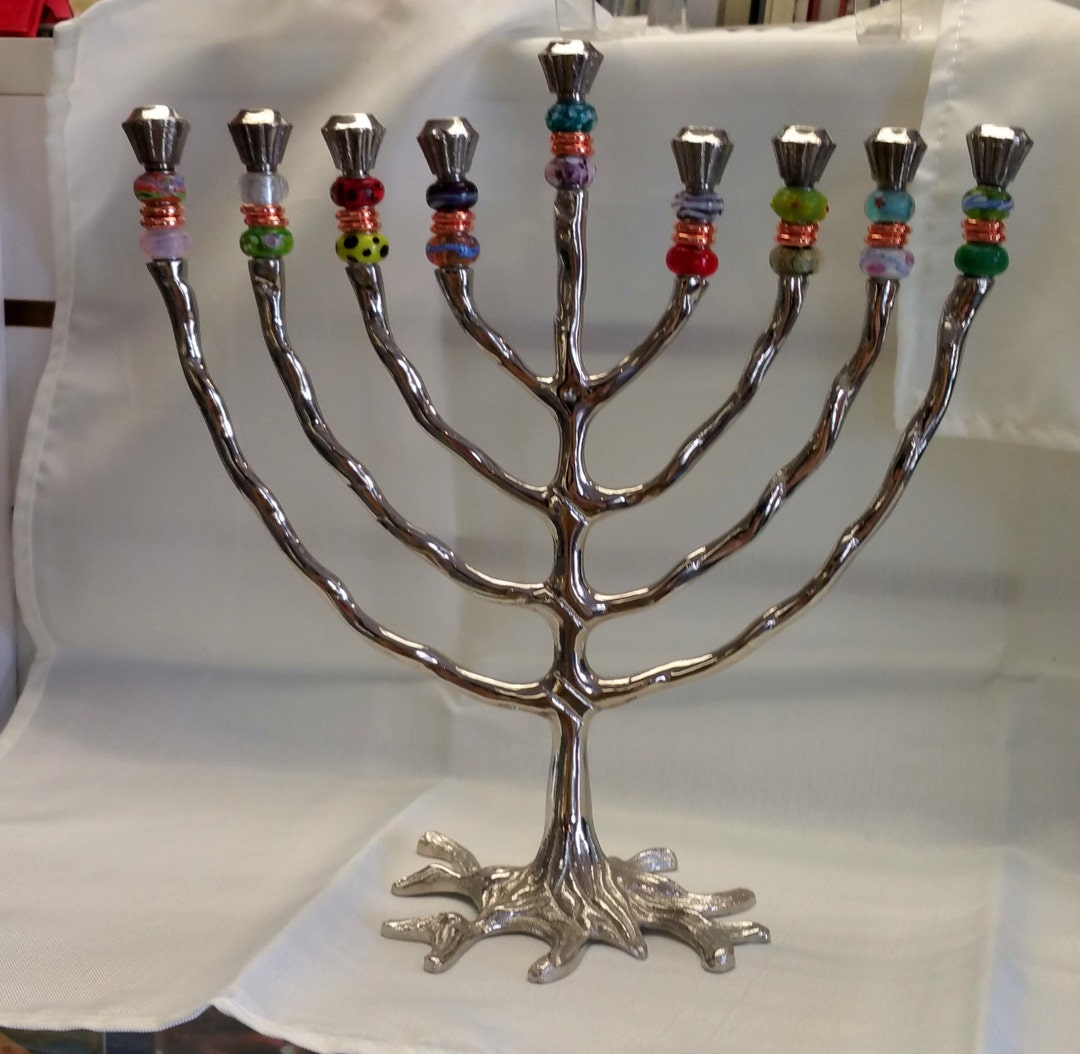 Pandora Bead Tree of Life Menorah in Multi Color. - Etsy