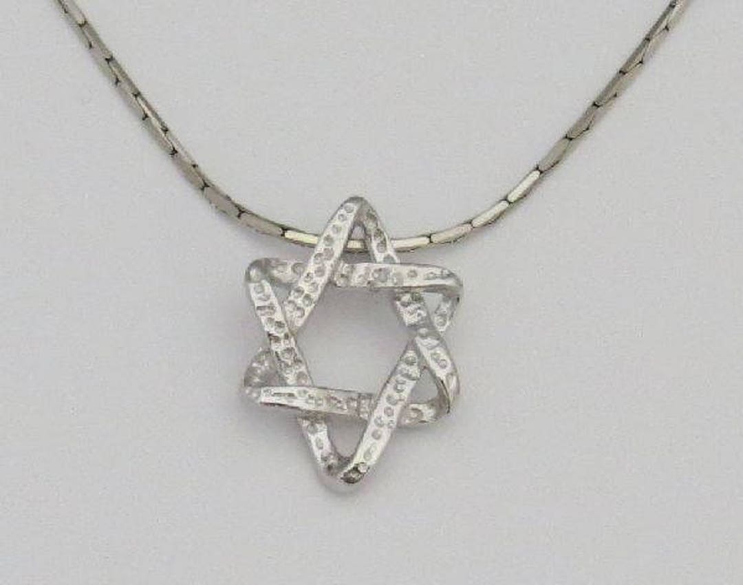 Sterling Silver Interwoven Jewish Star of David - Etsy