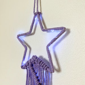 DIY Kit, Star Macrame Wall Hanging Craft Kit With String Lights, Craft ...