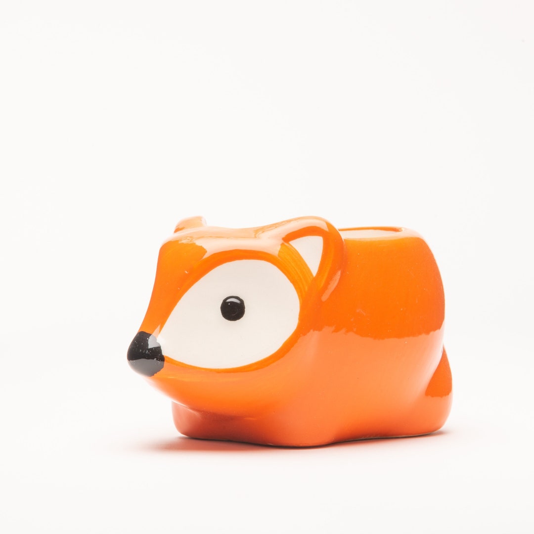 Fox Planter, Ceramic Animal Planter for Small Indoor Plants - Etsy