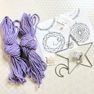DIY Kit, Star Macrame Wall Hanging Craft Kit With String Lights, Craft ...