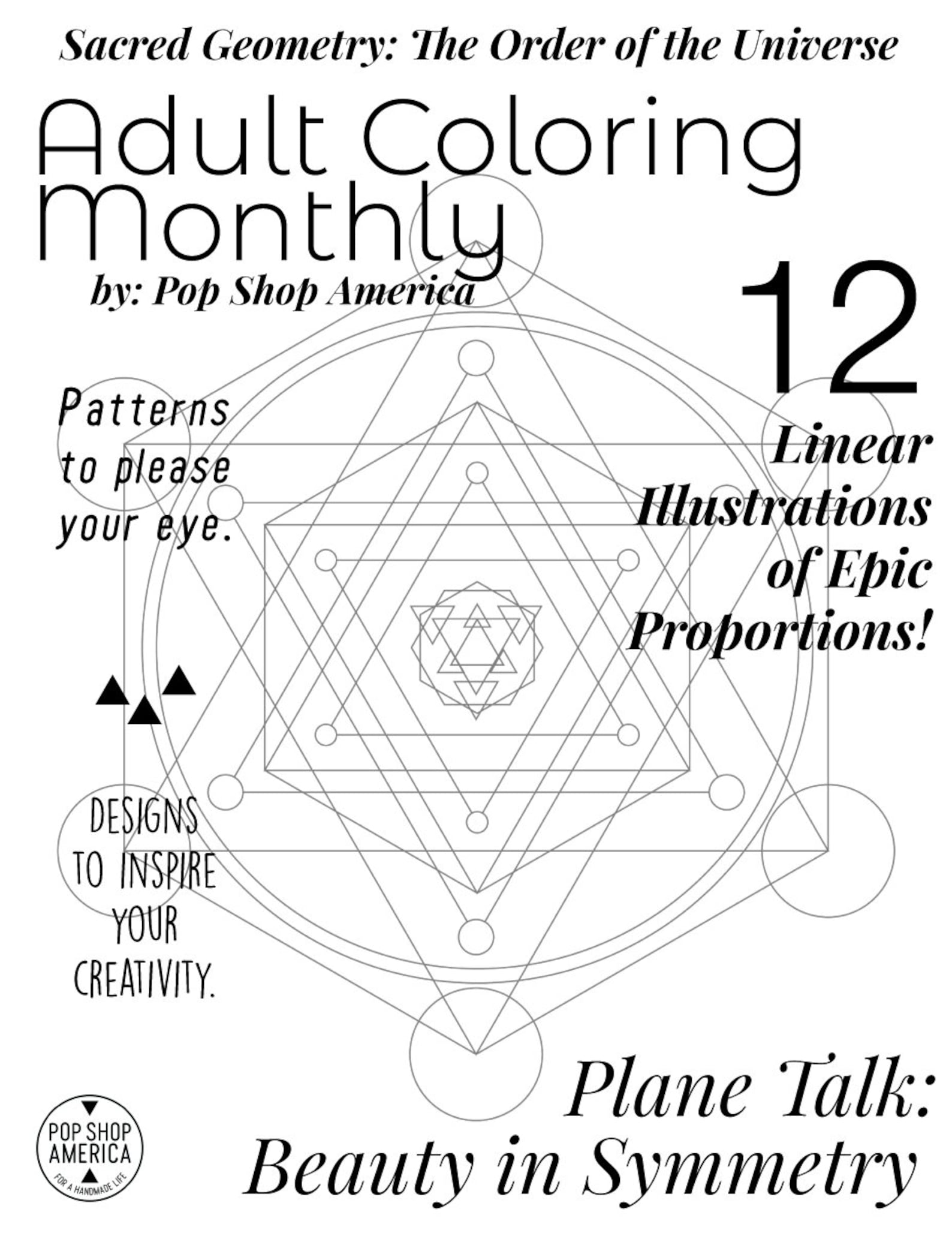 Sacred Geometry Adult Coloring Book, Printed & Mailed - Etsy
