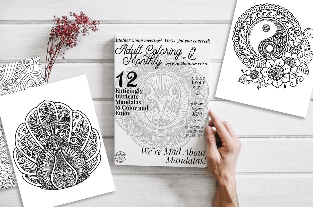 Adult Coloring Monthly Subscription Box, Adult Coloring Books Printed ...