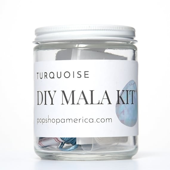 DIY Kit Turquoise Mala Necklace Jewelry Supply Kit | Etsy