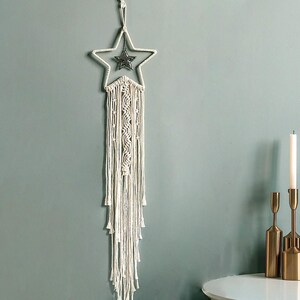 DIY Kit, Star Macrame Wall Hanging Craft Kit With String Lights, Craft Kit for Adults, Boho Home ...
