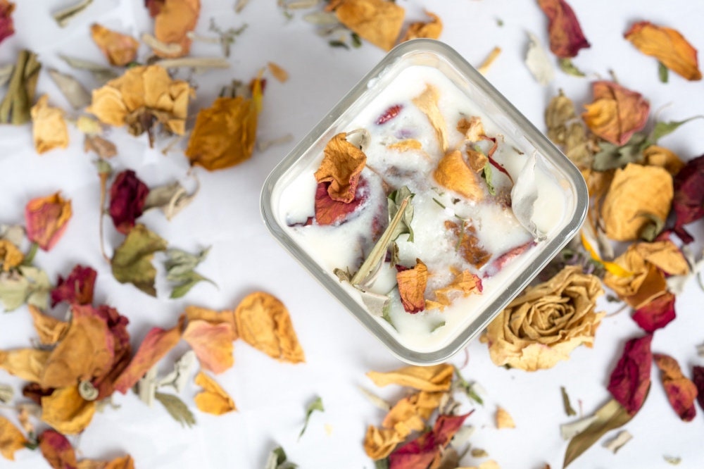 DIY Kit, Candle Making With Dried Flowers (1 Candle Craft Supply Set ...