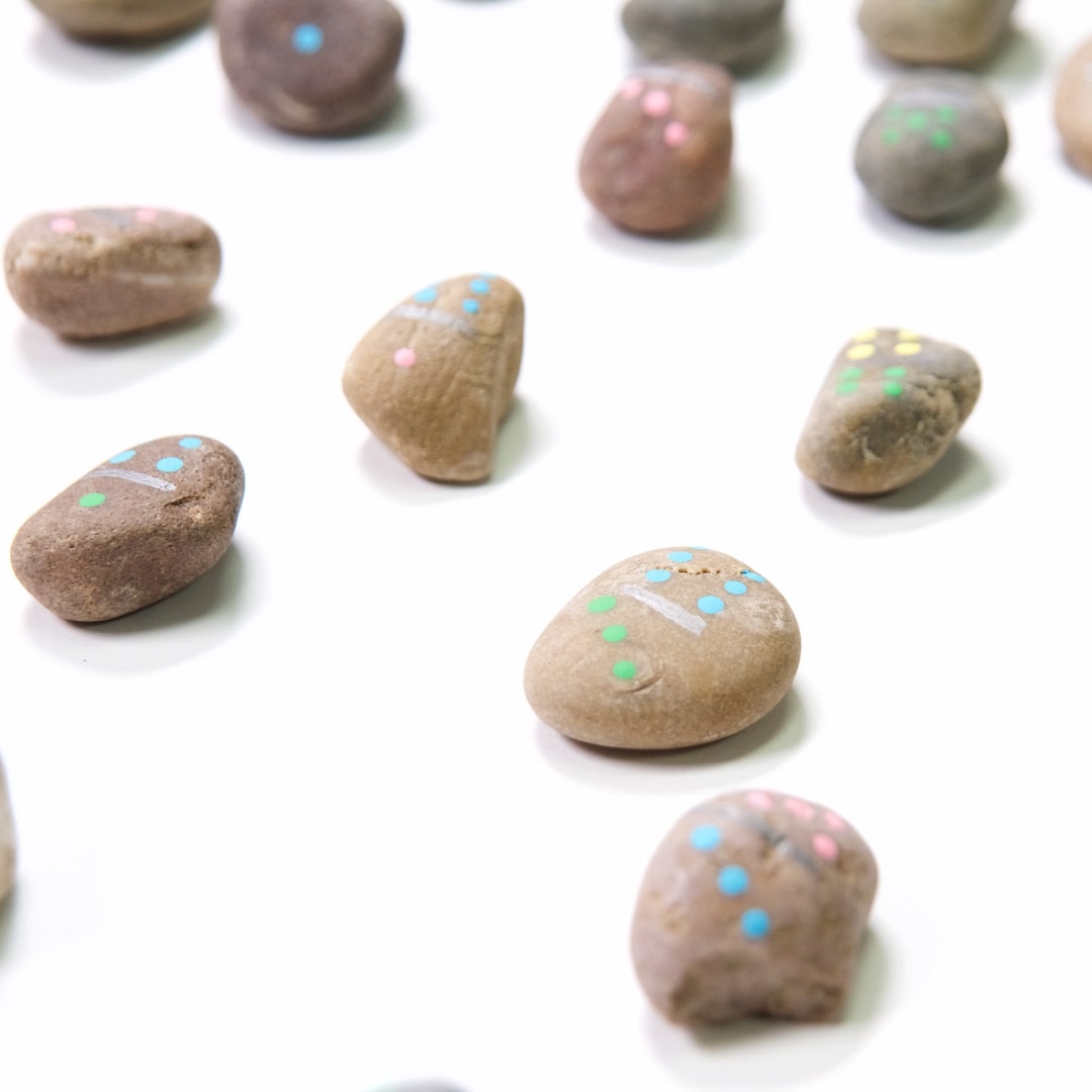 DIY Kit, Painted Rocks Craft Kit - Make Your Own Domino Set, Tic-tac ...