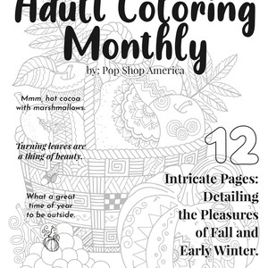 Fall in Love With Fall Adult Coloring Book, Printed & Mailed - Etsy