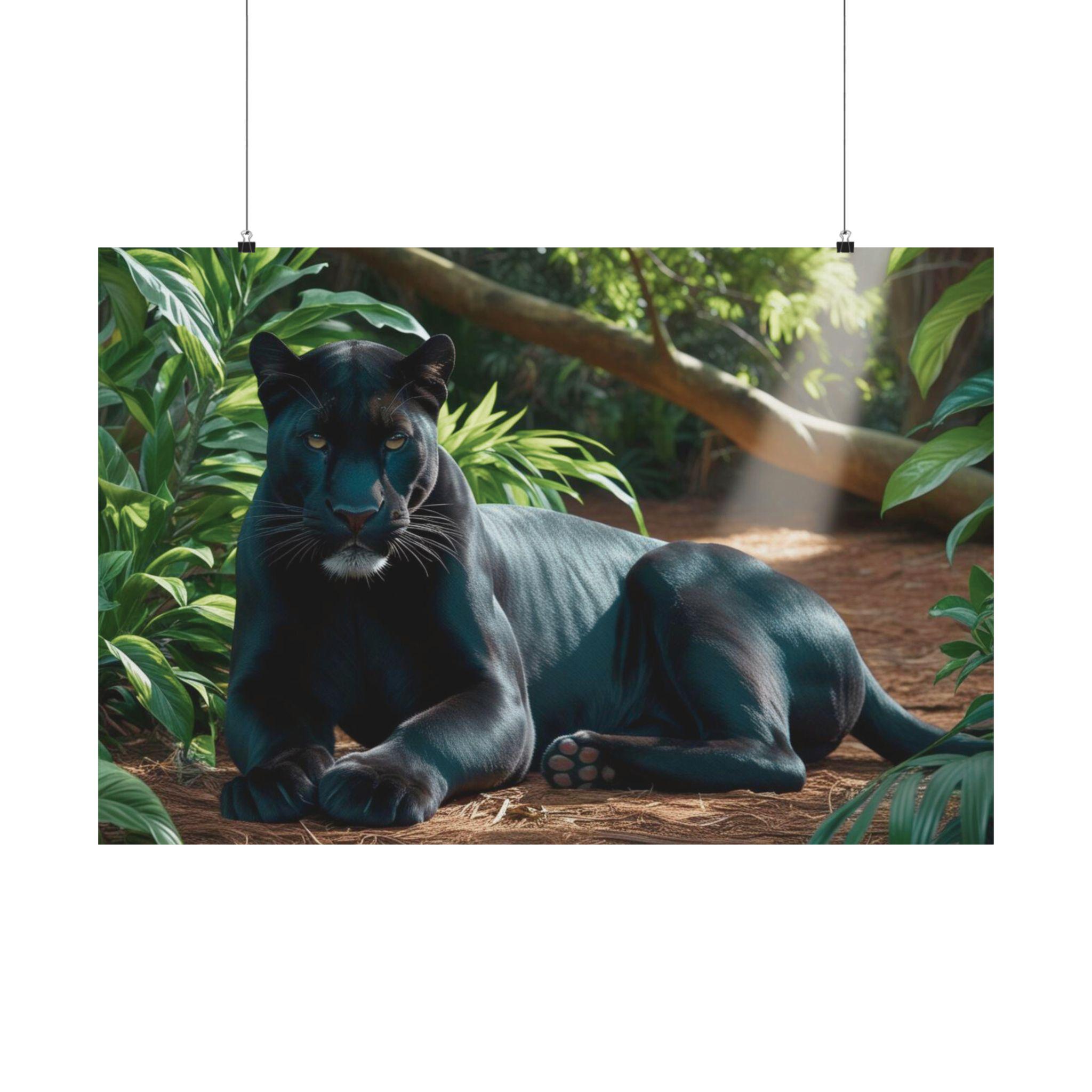 Majestic Panther Wall Art, Matte Poster Print for Animal Lovers, Nature ...