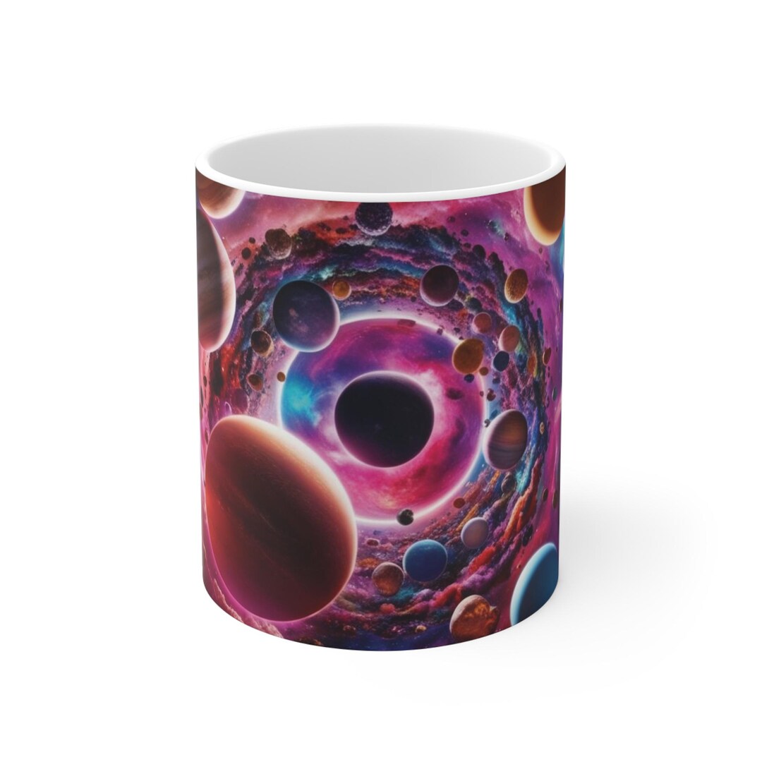 Galactic Theme Mug 11oz. Cosmic Planets Coffee Cup, Astronomy Gift ...