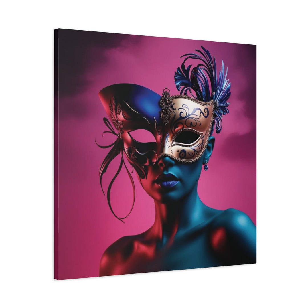 Artistic Mask Wall Art | Elegant Home Decor, Unique Gift, Vibrant ...