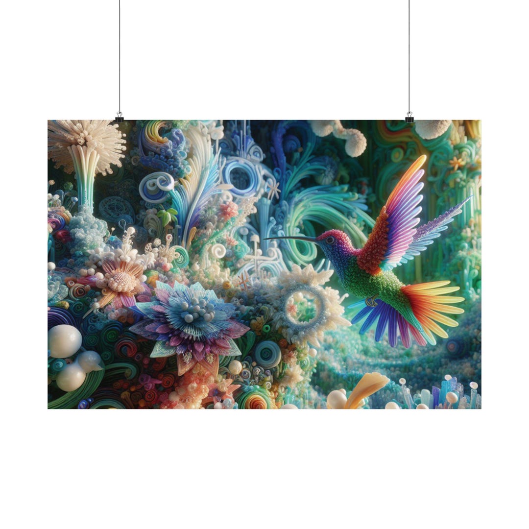 Colorful Bird Art Posters - Vibrant Hummingbird Prints for Home Decor ...