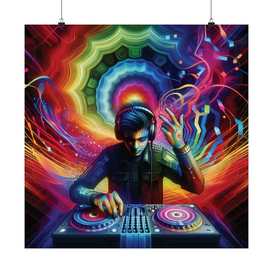 Vibrant DJ Art Poster, Perfect for Music Lovers, Room Decor, Gift for ...