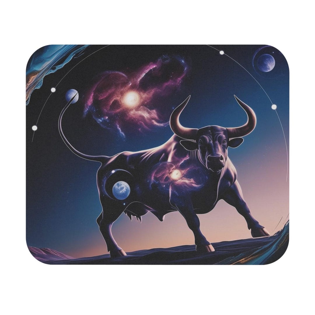 Cosmic Taurus Mouse Pad, Astrology Gift for Taurus, Celestial Bull Desk ...