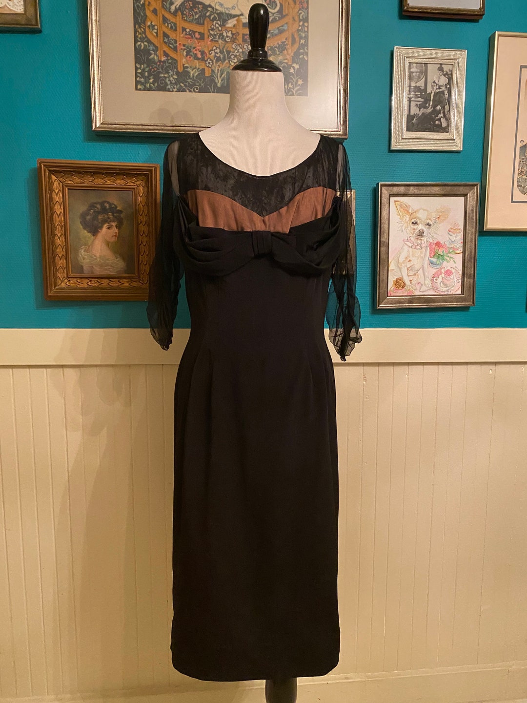 1940s / 1950s Peggy Hunt Wiggle Dress - Etsy