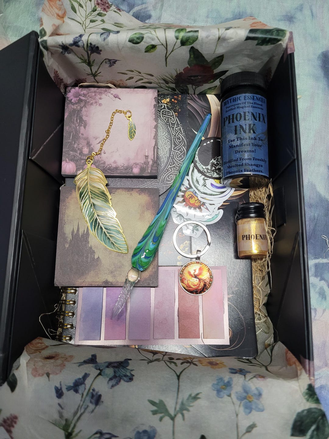 Phoenix Themed Dip Pen & Ink Gift Set: Glass Pen, Mythical Theme - Etsy