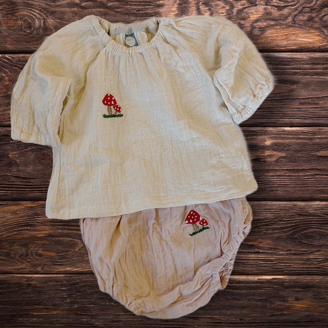 Kids Muslin Set Bloomer Shirt / diaper | Etsy