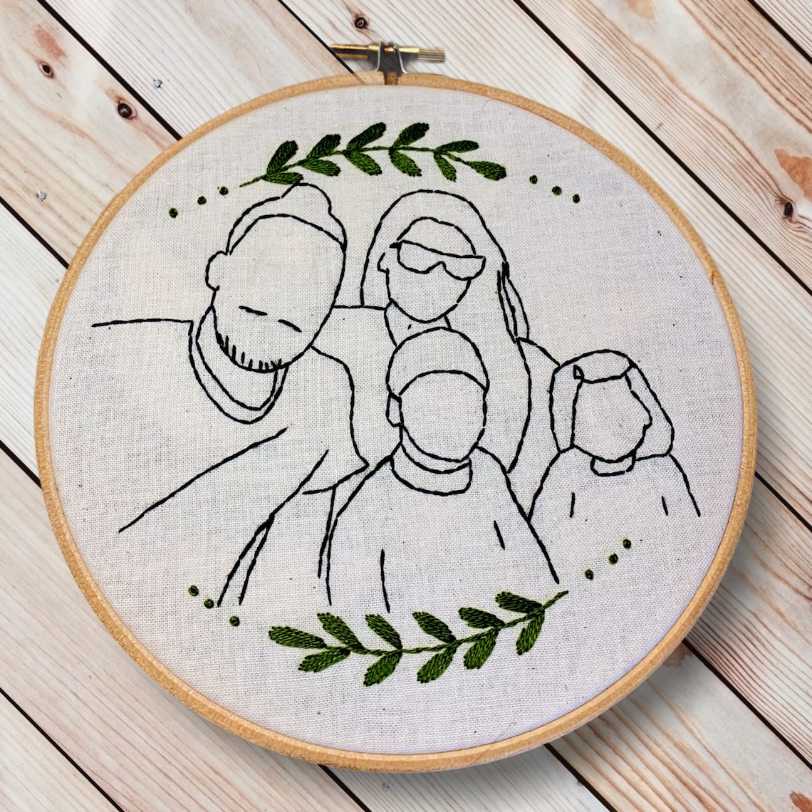 Family Portrait Embroidery/Handmade/Hand embroidery/ picture | Etsy