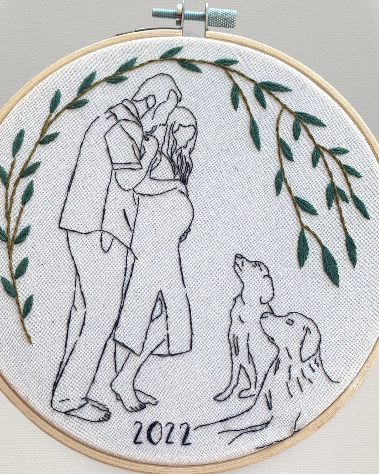 Family Portrait Embroidery/handmade/hand Embroidery/ Picture - Etsy