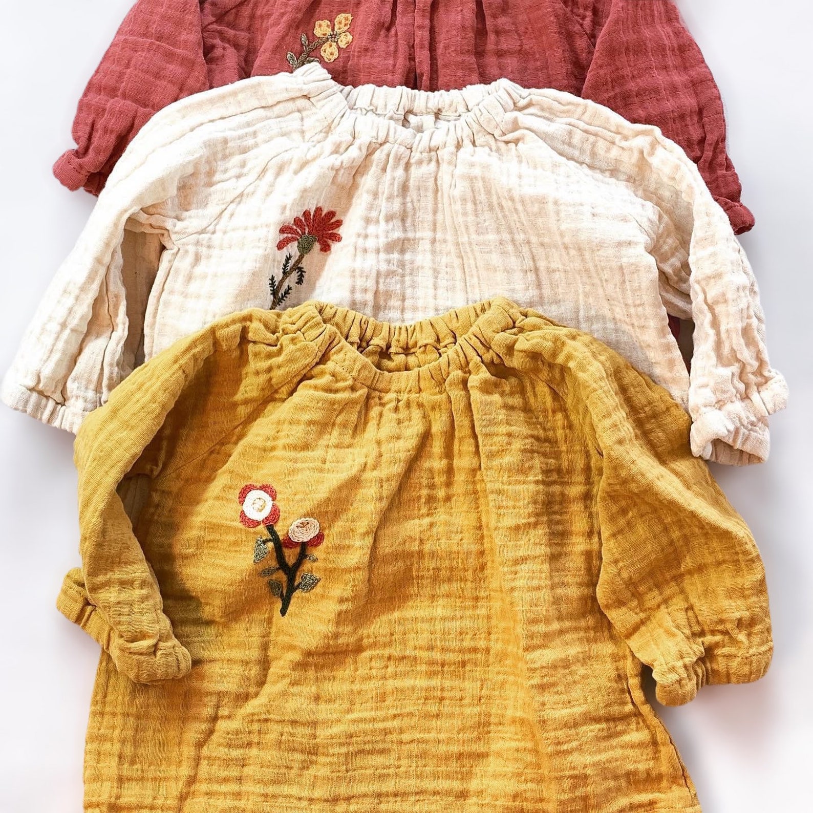 Kids Muslin top/unisex baby top/custom embroidery/boy boho | Etsy