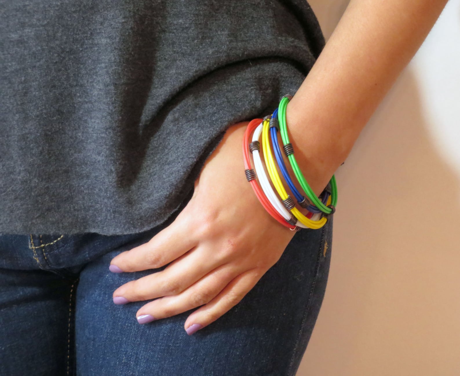 Bright Plastic Bangles Made From Recycled Plastic, Recycled Jewelry ...