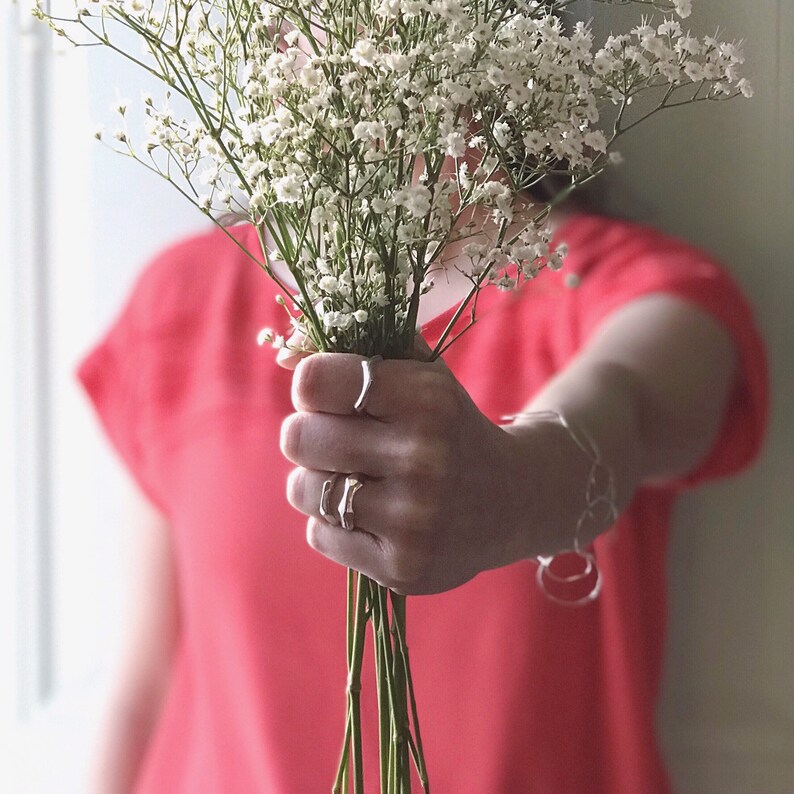 Wonky Geometric Ring, Handmade Ring, Silver Rings, Stacking Rings ...