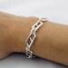 Double Ladder Link Bracelet- Handmade Silver Chain Bracelet- Hammer ...