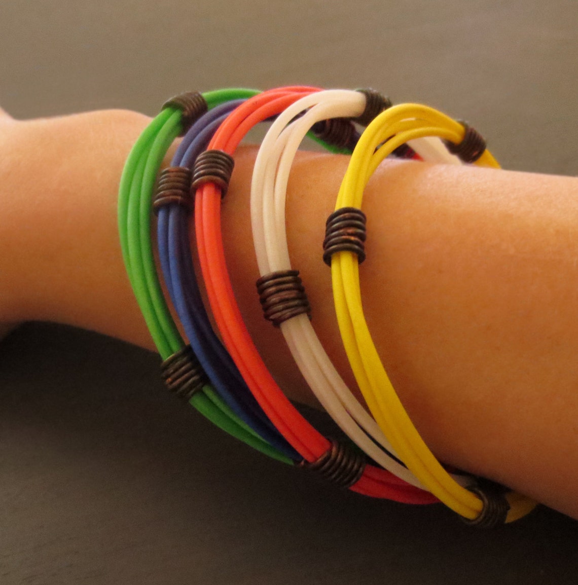 Bright Plastic Bangles Made From Recycled Plastic, Recycled Jewelry ...