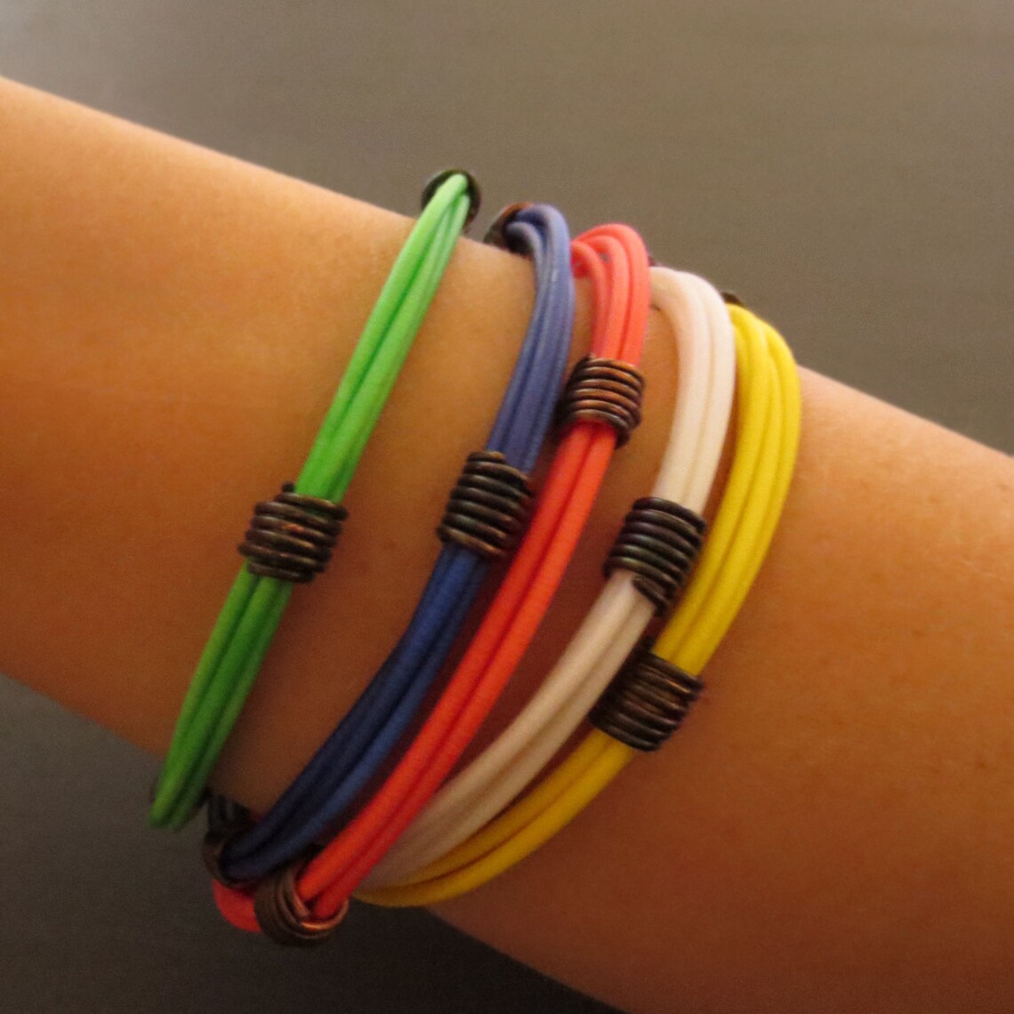 Bright Plastic Bangles Made From Recycled Plastic, Recycled Jewelry ...