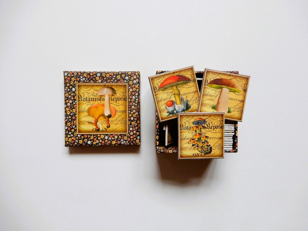 Memory Game Vintage Mushrooms Matching Game - Etsy