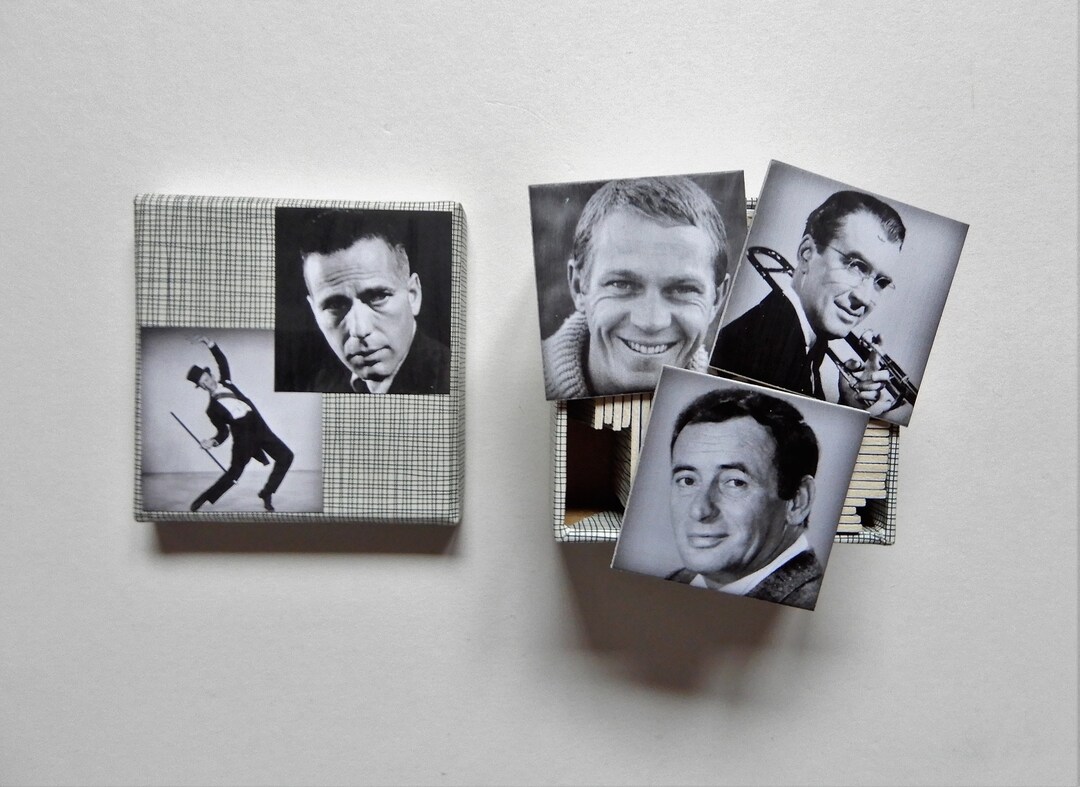 Memory Game Holywood Actors Silent Movie Moviestar Matching Game - Etsy