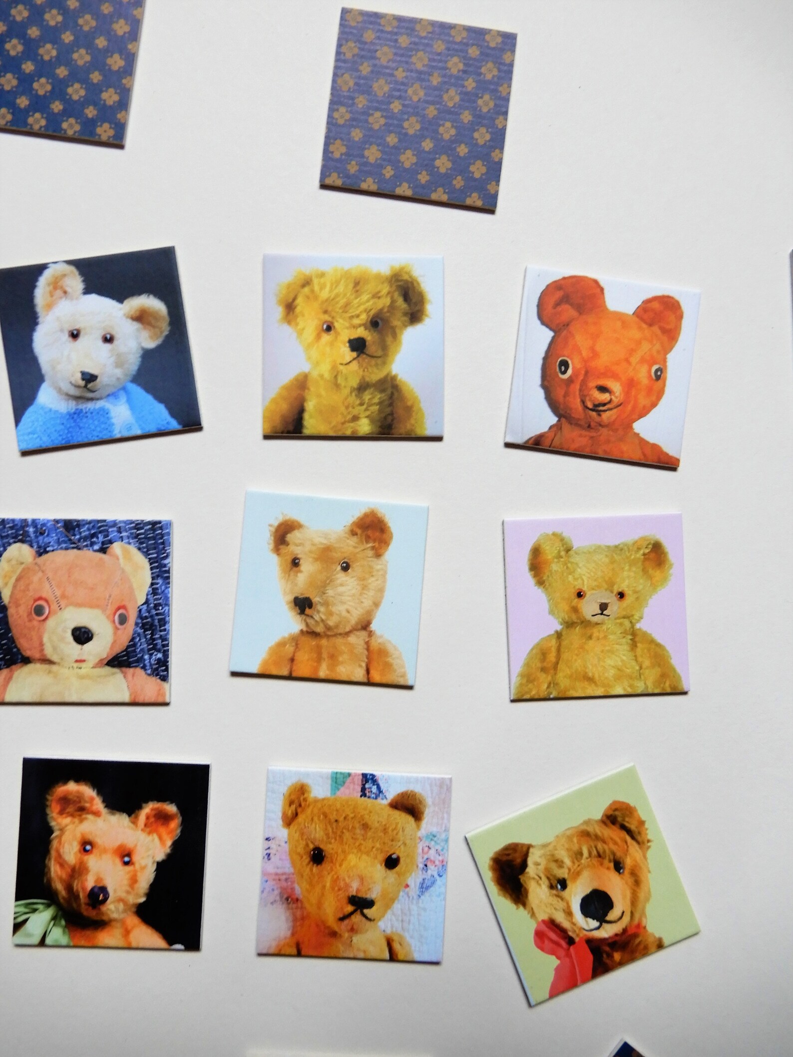 Handmade Memory Game Teddy Bear Matching Game | Etsy