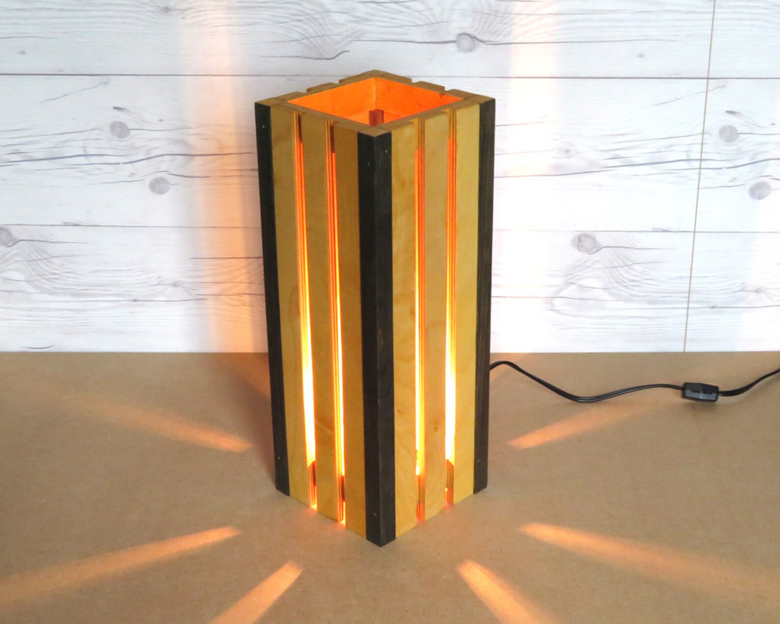 Wood Slats Lamp. Reclaimed Wood. Lighting. Wooden Light. - Etsy