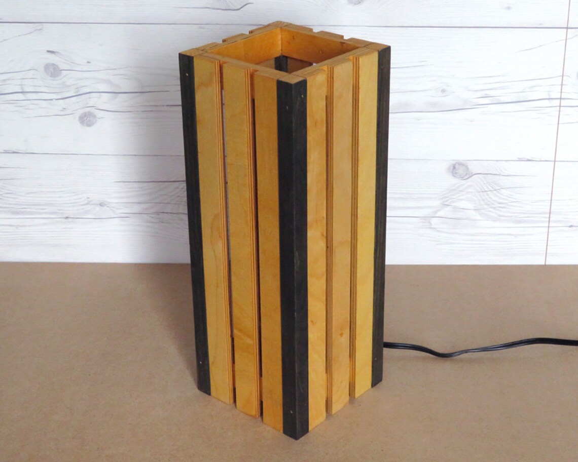 Wood Slats Lamp. Reclaimed Wood. Lighting. Wooden Light. - Etsy