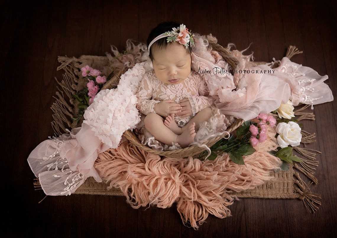 NEWBORN BABY WRAP : Light Pink Rose Textured Baby Wrap - Etsy