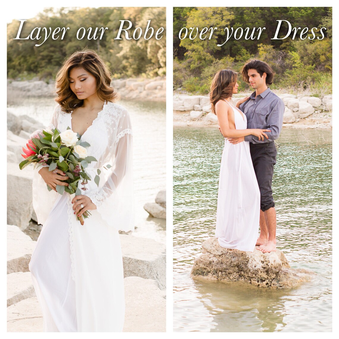 BRIDAL BOUDOIR ROBE Wedding Day Gown for Photo Shoot off | Etsy