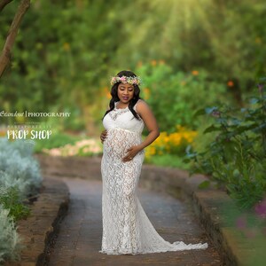 LACE MATERNITY DRESS for Photo Shoot off White Lace One Size - Etsy