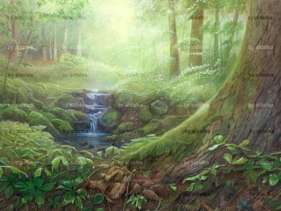 Digital Download Data of Fantasy Landscape Illustration - Etsy