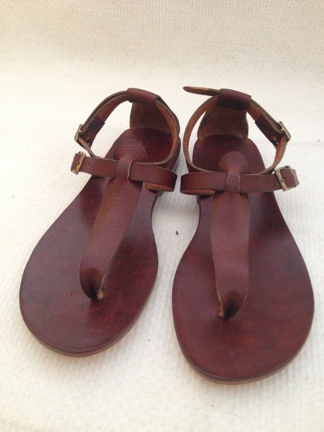 Leather Sandals Women, Toe Loop Sandals, Custom Size Sandals,ankle ...