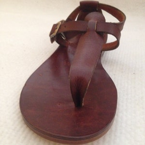 Leather Sandals Women, Toe Loop Sandals, Custom Size Sandals,ankle ...