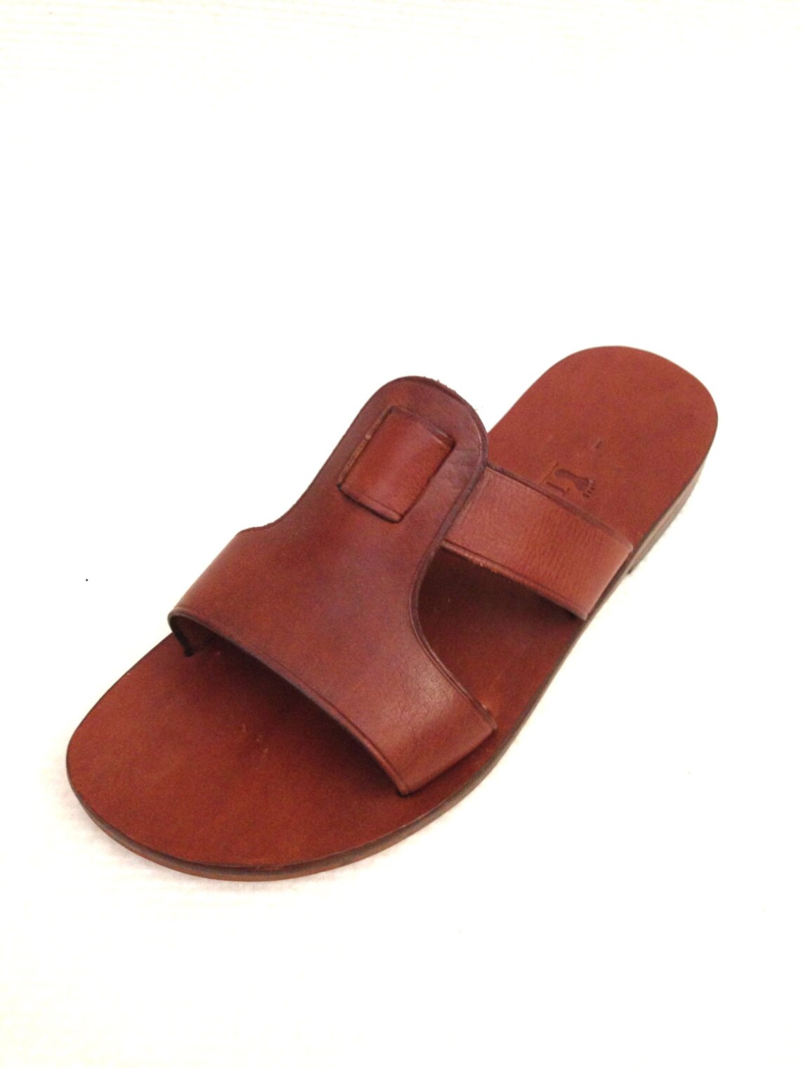 CUBIDO: 2 Straps T Bar Leather Slide Handmade Leather | Etsy