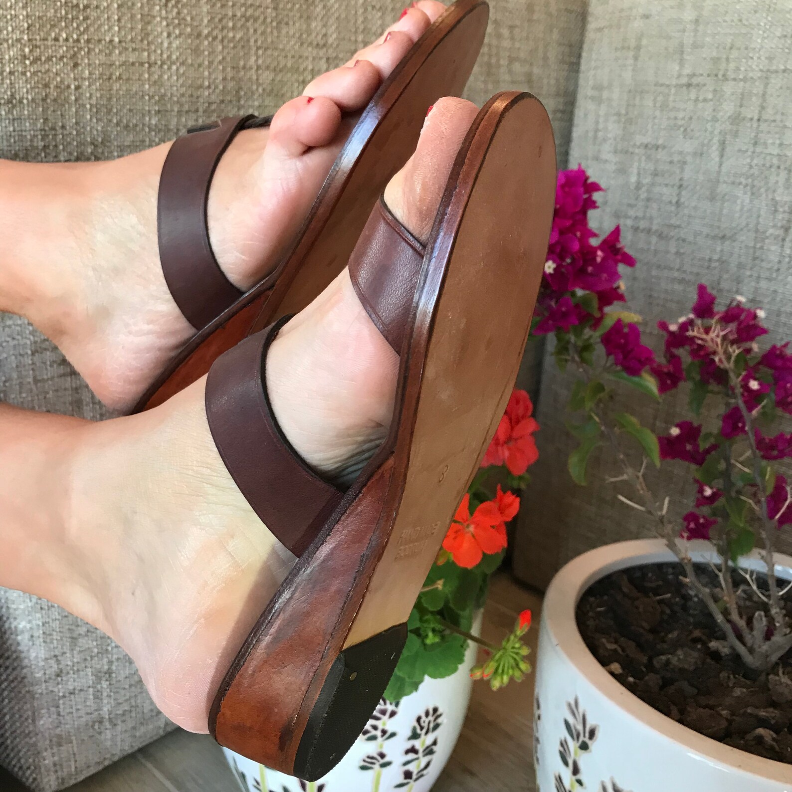 Sandals For Women Woven T Strap Toe Loop Thong Genuine | Etsy