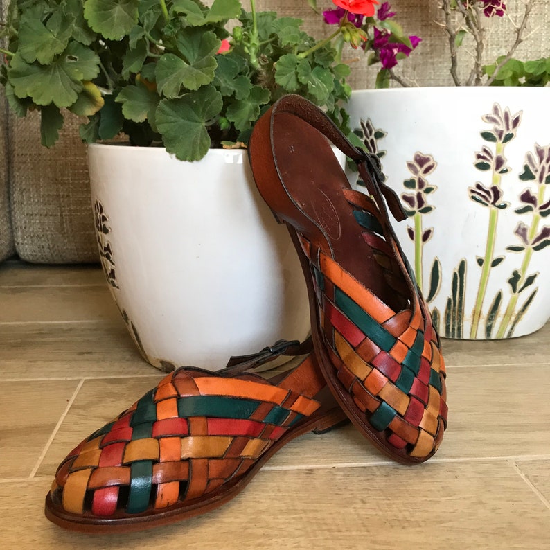 Colored Leather Sandals Leather Sandals Unisex Woven Leather | Etsy