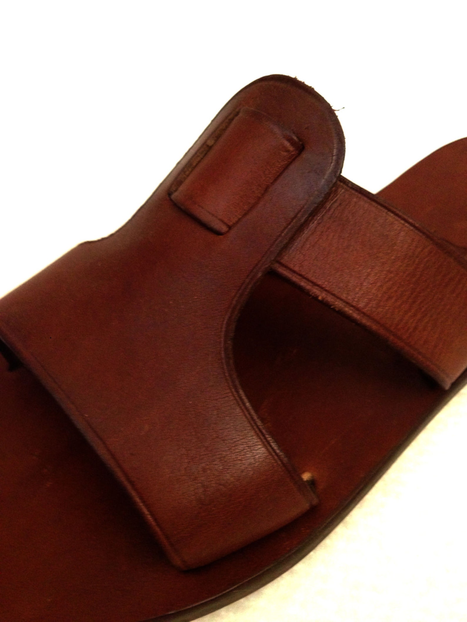 CUBIDO: 2 Straps T Bar Leather Slide Handmade Leather - Etsy