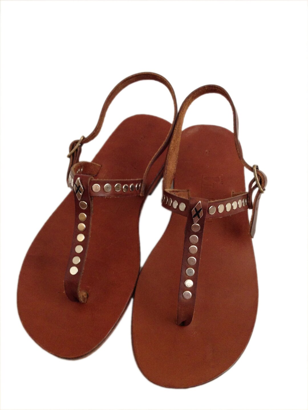 Leather Sandals Women, Toe Loop Sandals, Wedding Slingback Sandals ...