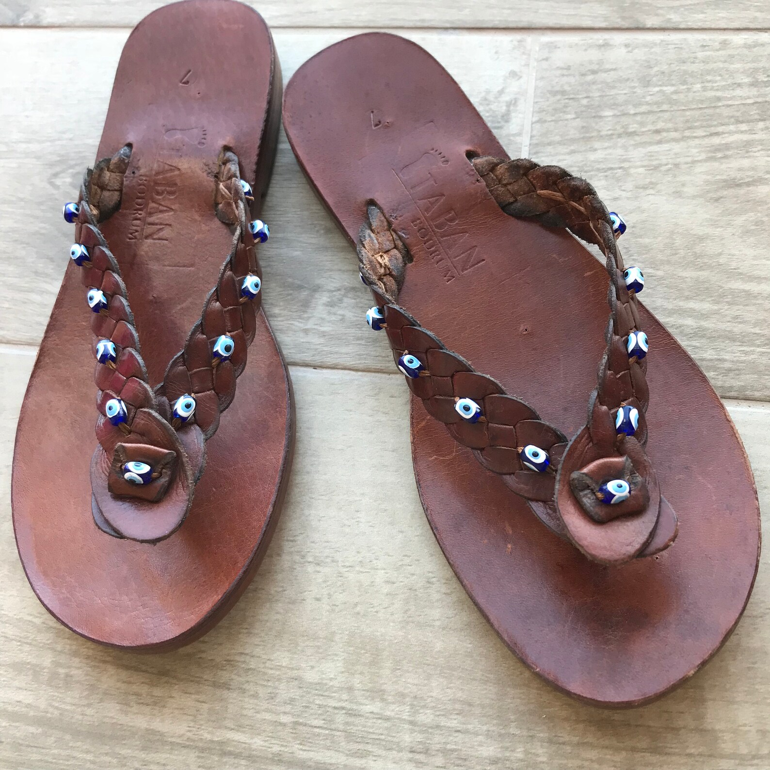Leather Sandals Women Bead Embellishment Sandals Decorated - Etsy